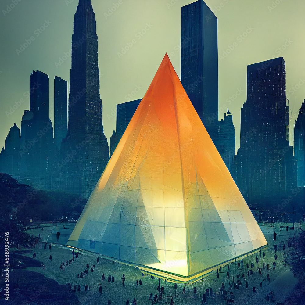 architectural detail: proposal for a giant glass pyramid in central ...