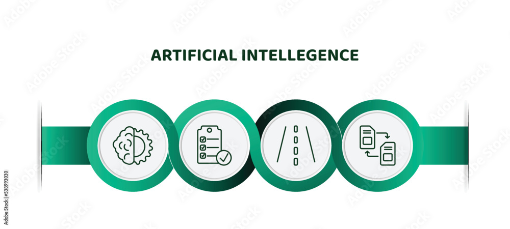 editable thin line icons with infographic template. infographic for ...