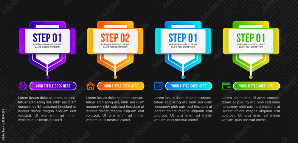 Decision making steps vector infographic template. Investigation ...