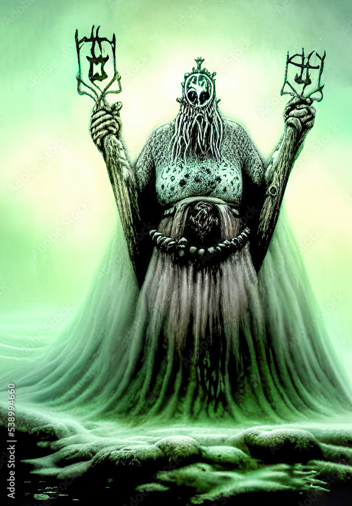 Surreal mythological portrait illustration. This image was produced ...