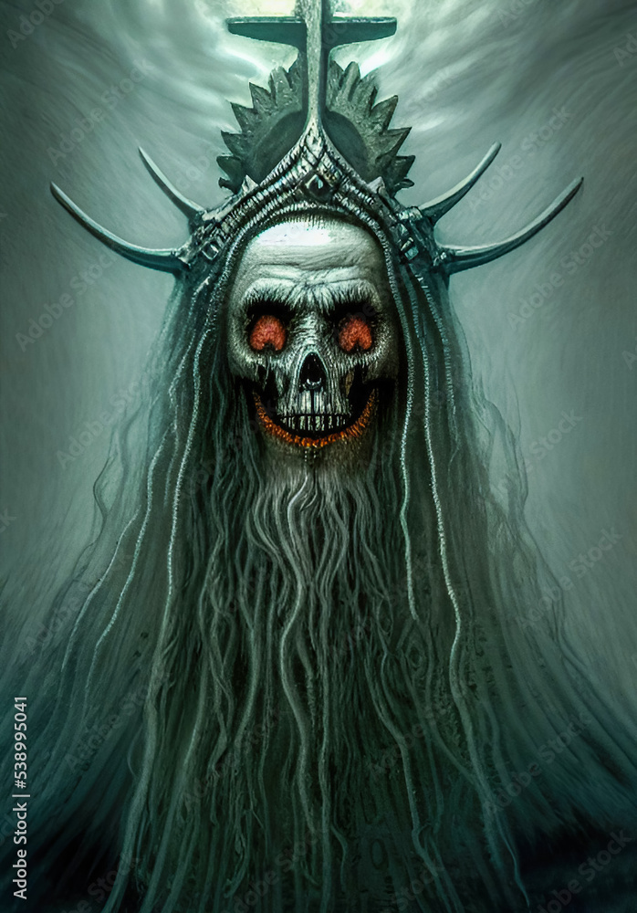 Surreal mythological portrait illustration. This image was produced ...