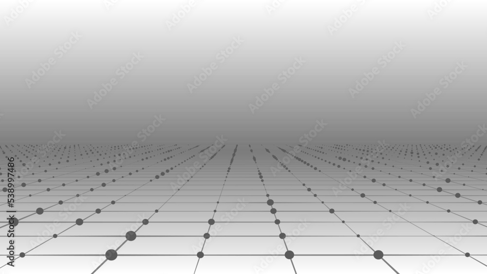 Vector perspective mesh. Wireframe horizon 3d mesh. Perspective grid ...