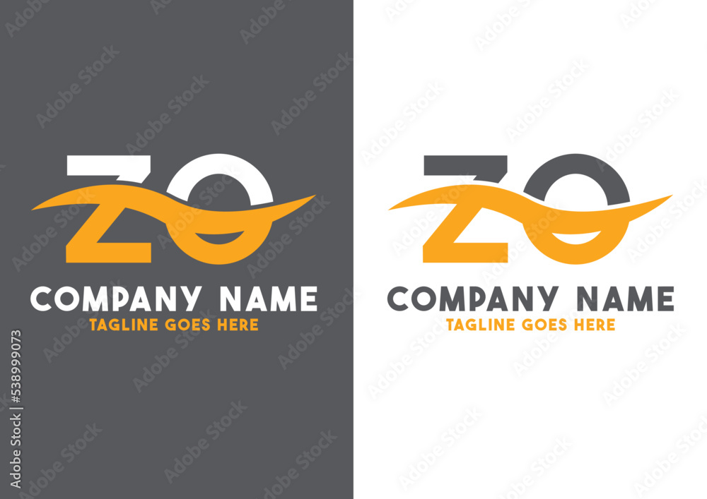 Letter ZO logo design vector template, ZO logo Stock Vector | Adobe Stock