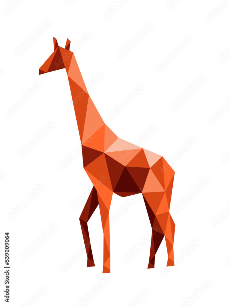 Vector Poligonal giraffe. Modern geometric origami. illustration art ...