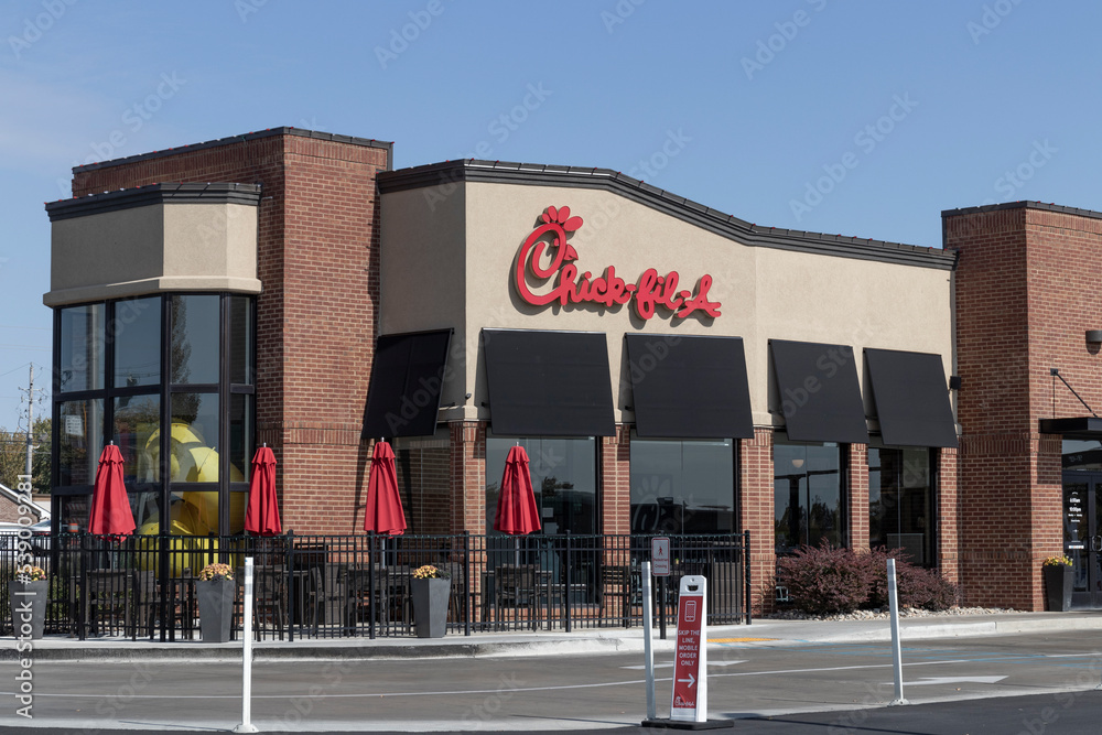 Chick-fil-A chicken restaurant. Despite ongoing controversy, Chick-fil ...