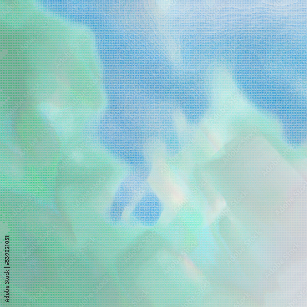 Liquid abstract watercolor blue and green shapes with cube mosaic or ...