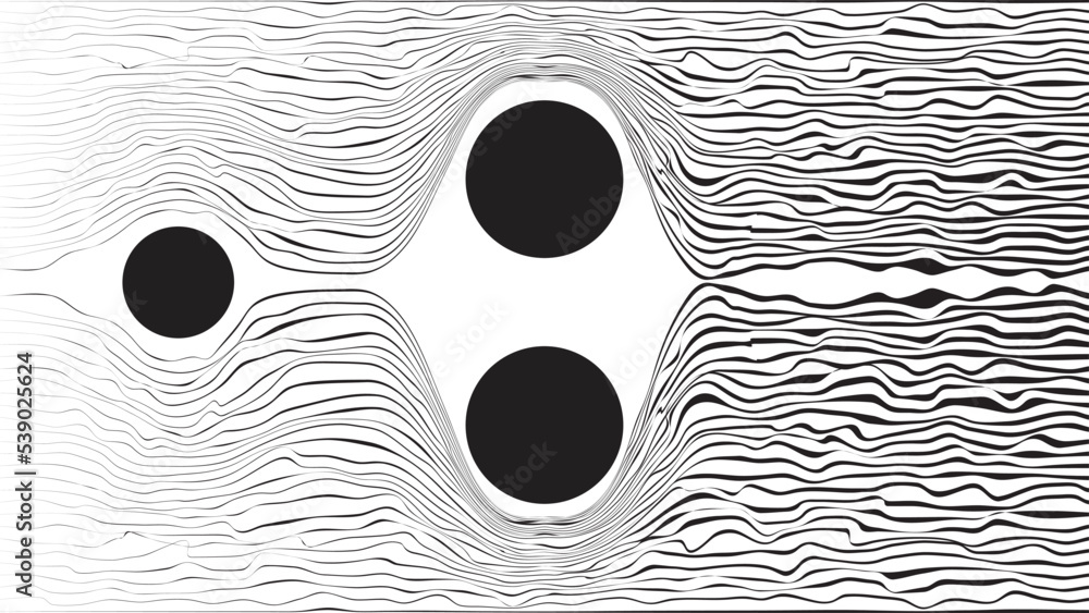 Abstract motion graphic design background . Dot and horizontal lines ...