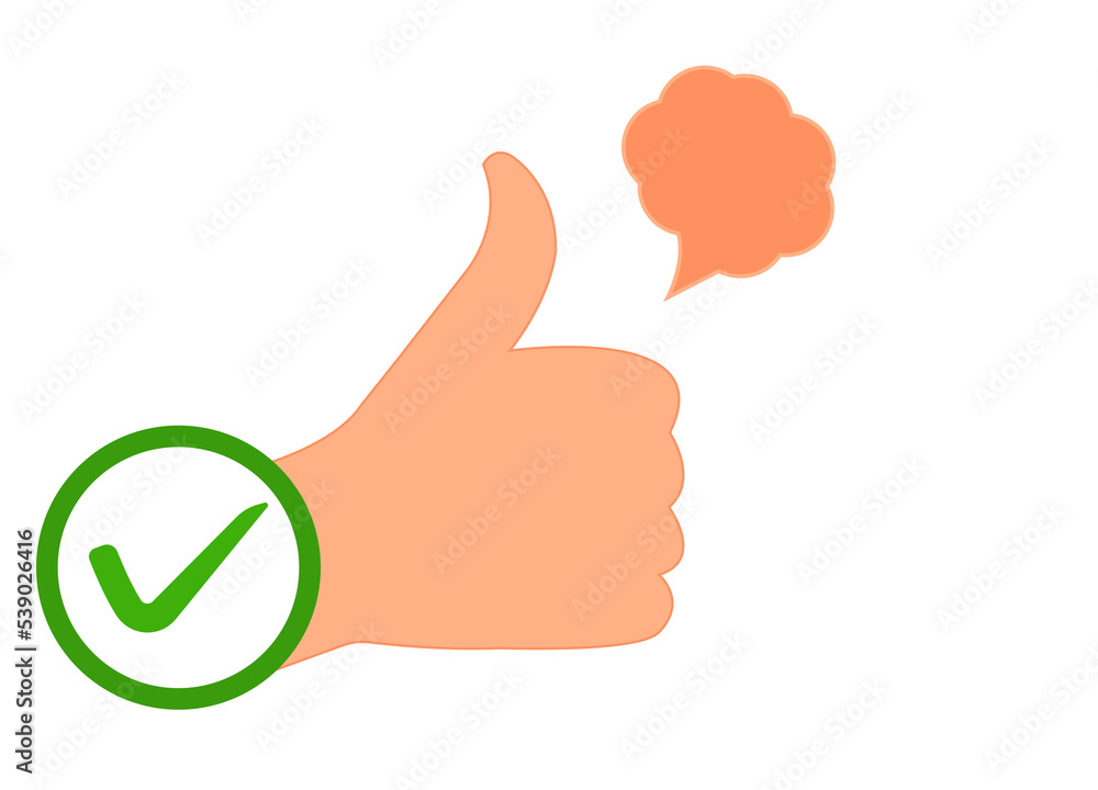 thumb up icon.check mark like symbol vector design. like icon idea ...