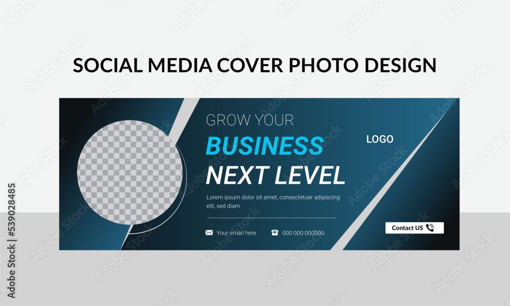 facebook cover modern layout creative shape place modern layout and ...