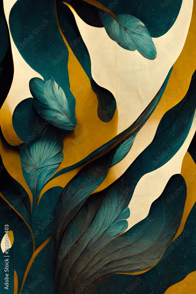 Liquid glass artwork, melted glass flat repeated pattern on a dark ...