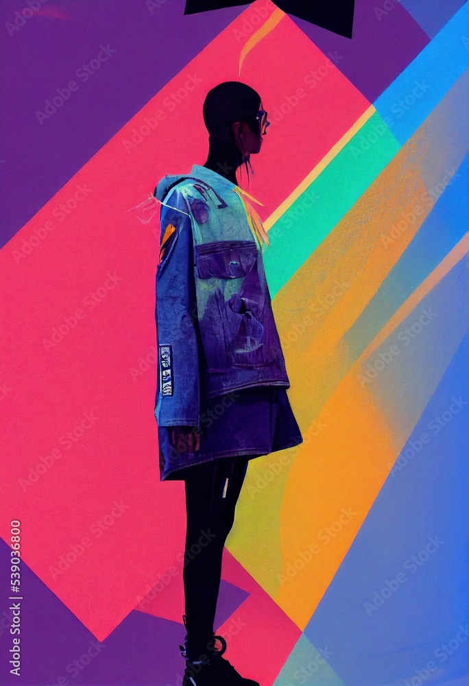 Glitchware, a series of colorful AI generated illustrations of glitched ...