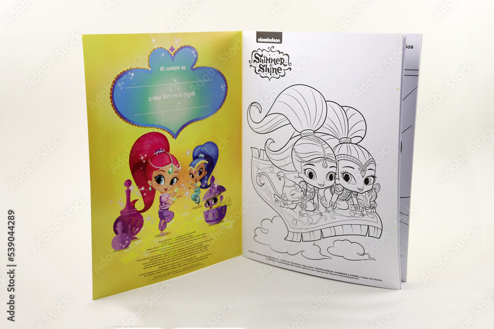 Coloring magazine for children with the characters from the Nickelodeon ...