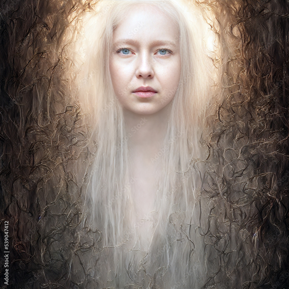 Fantasy portrait of a woman. Ai generated with custom trained models ...