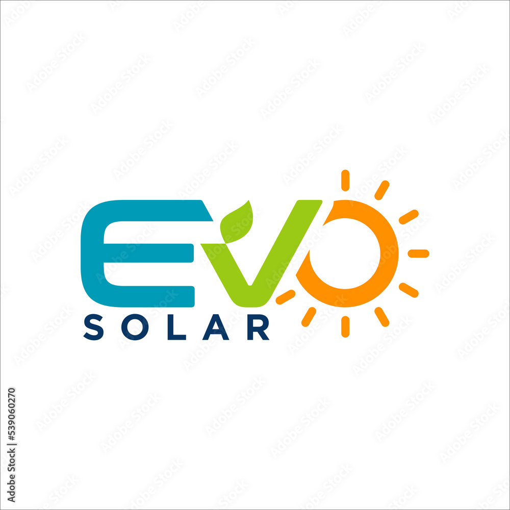 solar energy logo design inspiration Stock Vector | Adobe Stock
