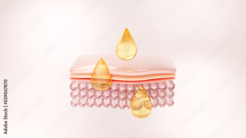 vitamin serum drop and penetrates to skin cell, enhancing radiance ...