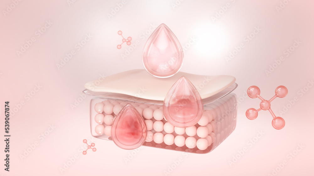 Collagen serum penetrates skin layer to recovery elasticity of skin and ...