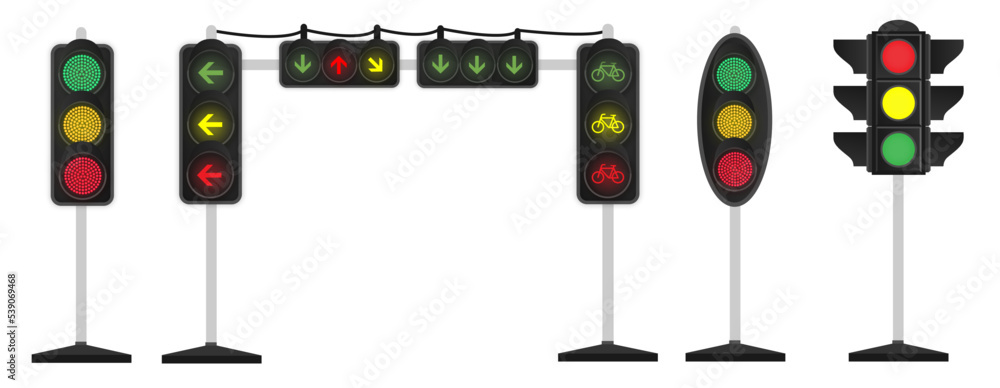 Traffic lights models / Ai Illustrator Stock Vector | Adobe Stock