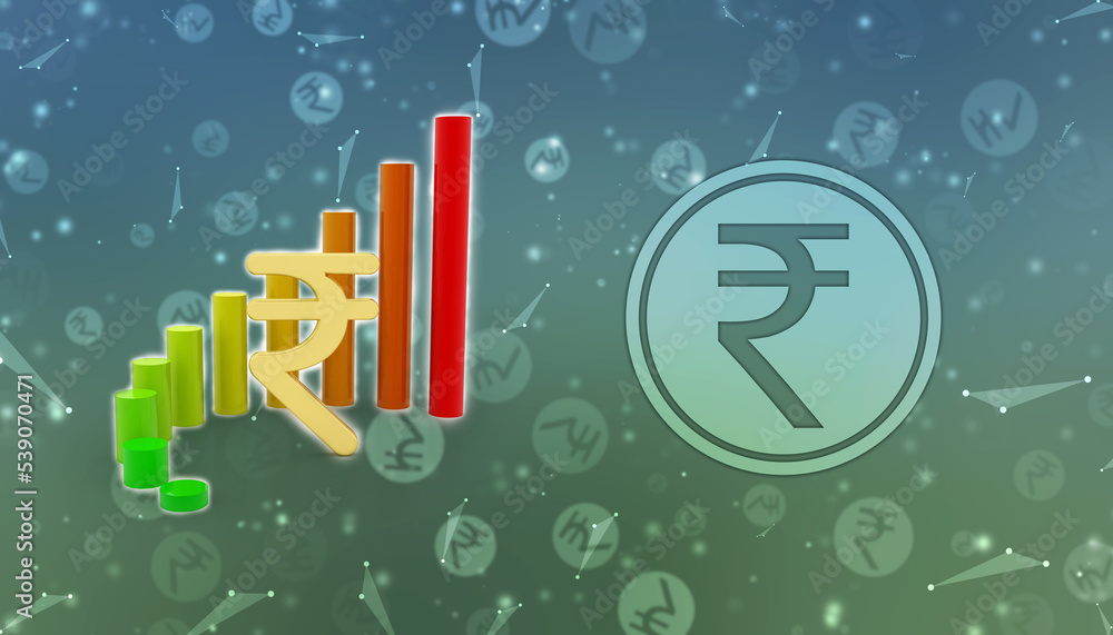 Indian rupee background, Stock market background with Indian rupee ...