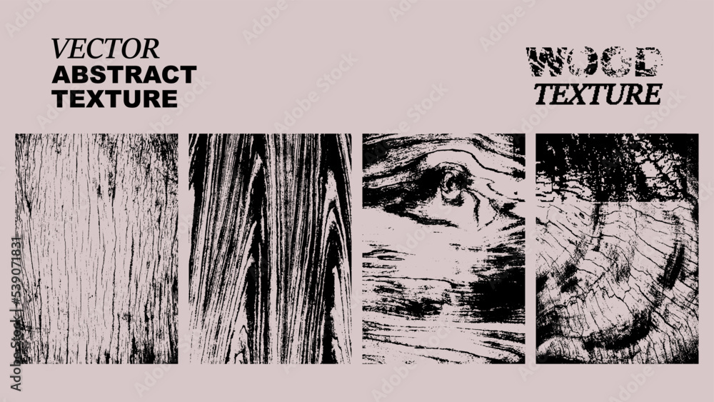 Wood texture overlay, high detail vector texture. Collection stamp with ...