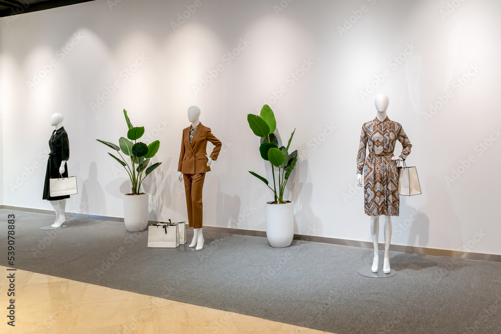 modern fashion store front in downtown shopping mall. Stock Photo ...