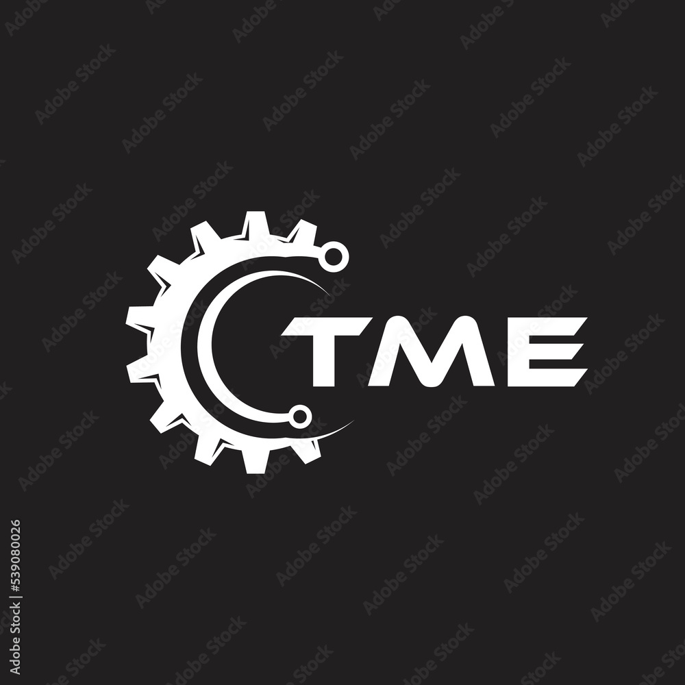 TME letter technology logo design on black background. TME creative ...
