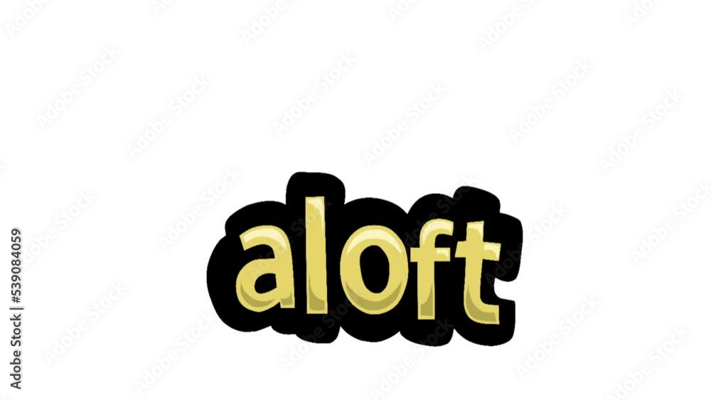 White screen animation video written ALOFT Stock ビデオ | Adobe Stock