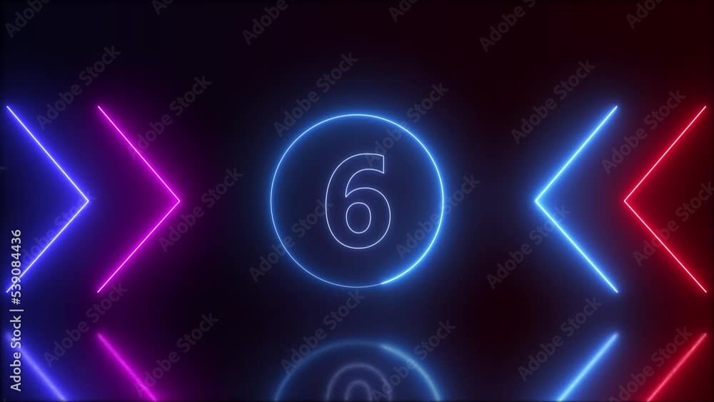 10 seconds countdown timer animation - Neon glowing countdown number ... 10 seconds countdown timer animation - Neon glowing countdown number ...