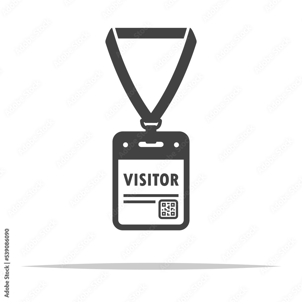 Visitor ID card icon transparent vector isolated Stock Vector | Adobe Stock