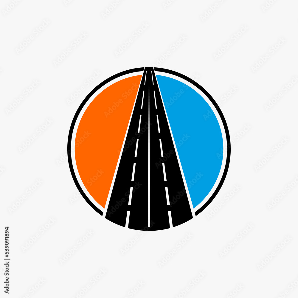 Simple And Unique Two Ways Or Double Road On Block Rectangle Image Graphic Icon Logo Design
