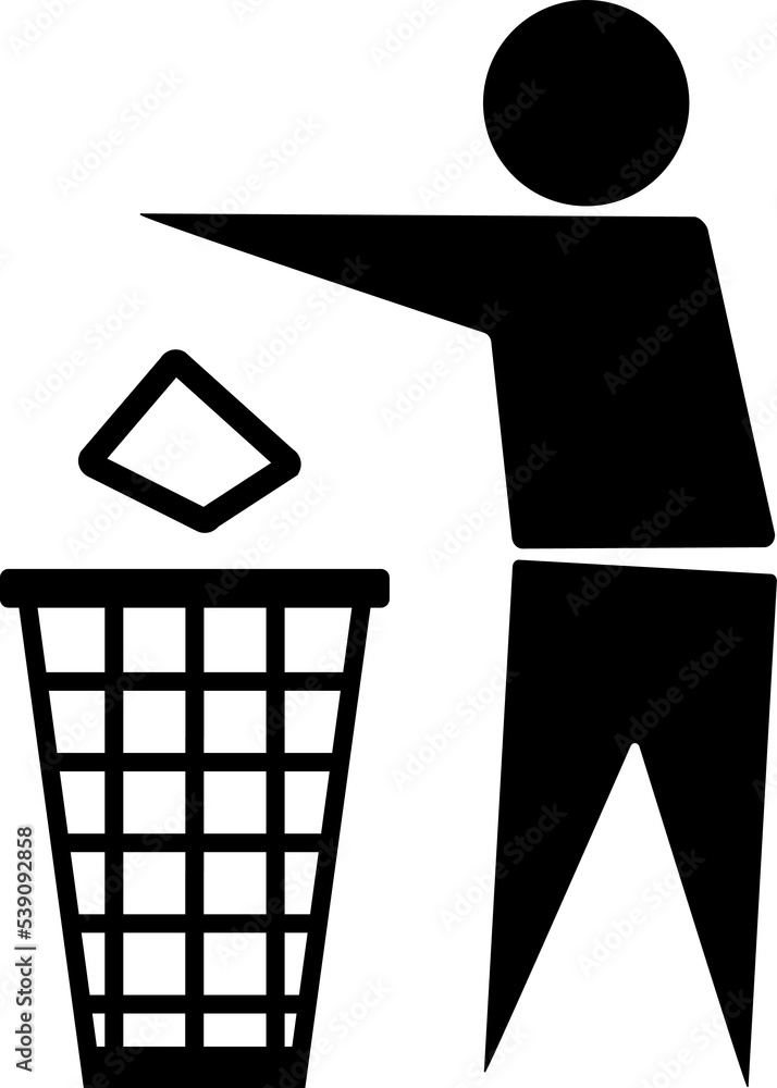 Do not litter icon, Packaging Symbol, transparent backgrounds Stock ...