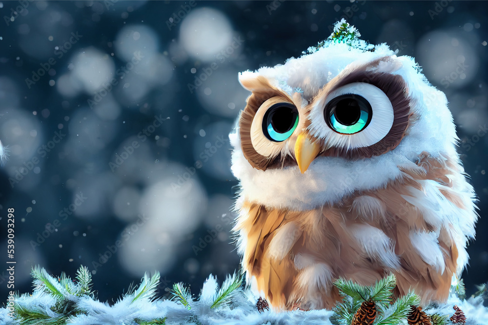 Cute Owl Winter Wallpaper