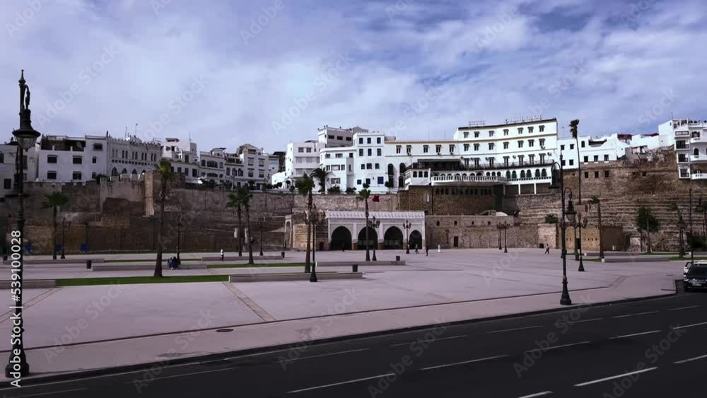 Front Tanger Medina View. Ancient Castle-Port Fragment of Tanger in ...