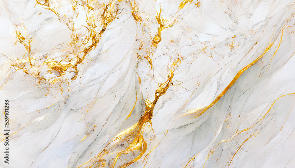 Abstract luxury marble background. Digital art marbling texture. Gold ...