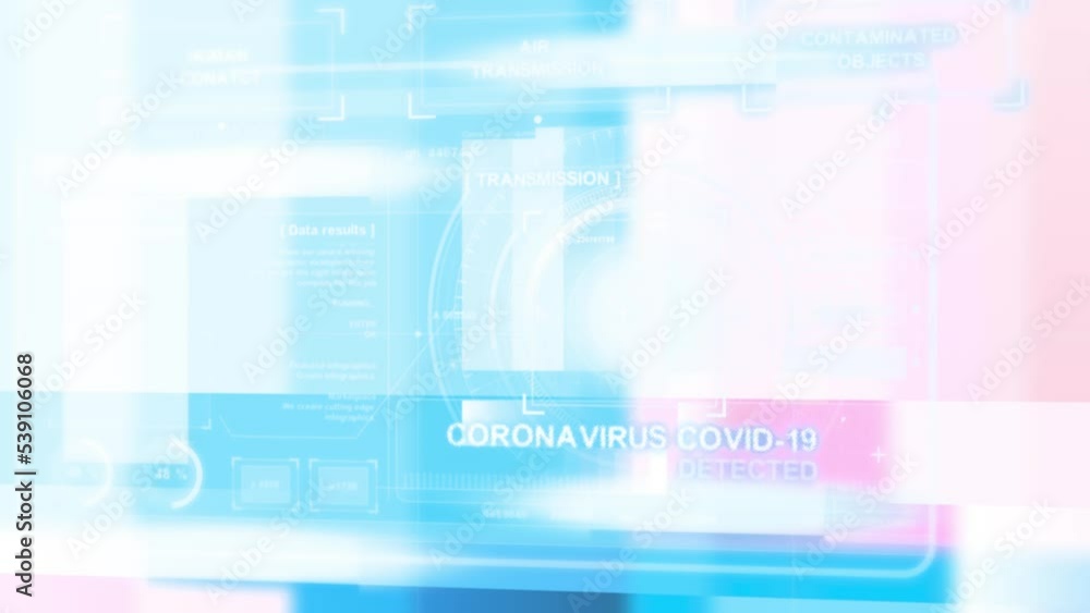 crisis virus spread pandemic warning sci-fi HUD UI user interface ...