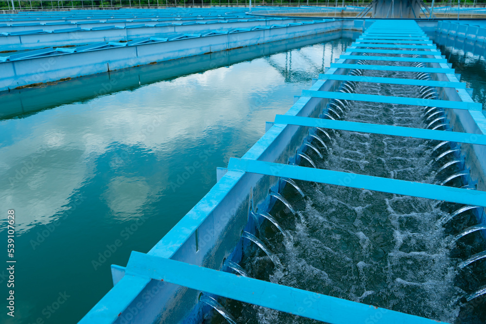 Water treatment, the process of making raw water to clean by putting ...