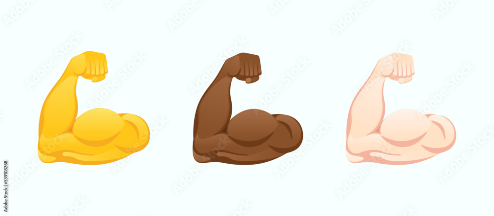 Strong Bodybuilder Biceps Flex Arm Vector Icon Download