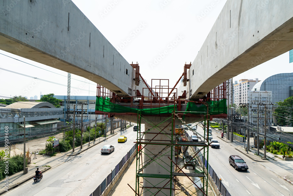 Elevated road or Highway interchange,Elevated expressway construction ...