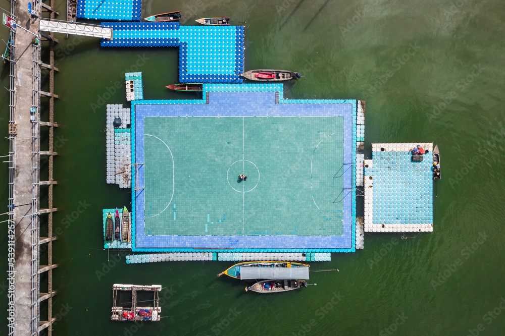 Ko Panyi or Koh Panyee floating football field in the muslim fishing ...