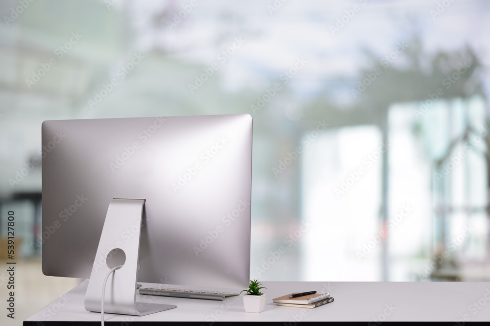 laptop monitor digital pc desk Workspace Keyboard,blank screen coffee ...