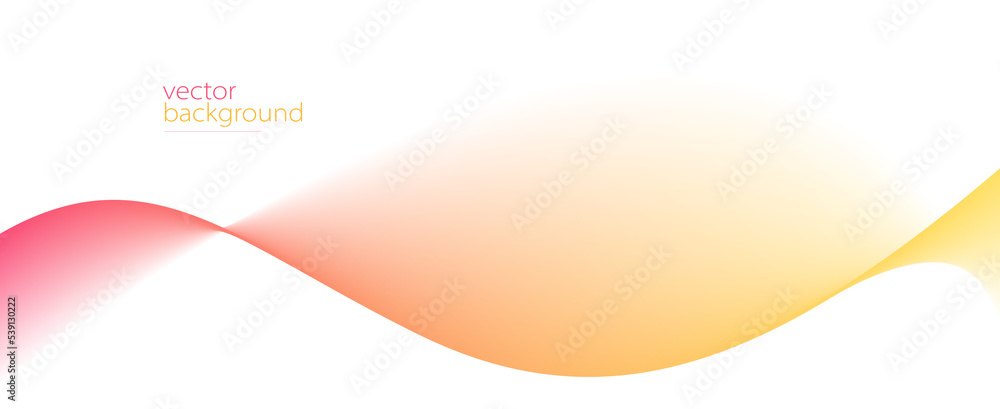 Smooth flow of wavy shape with gradient vector abstract background, red ...
