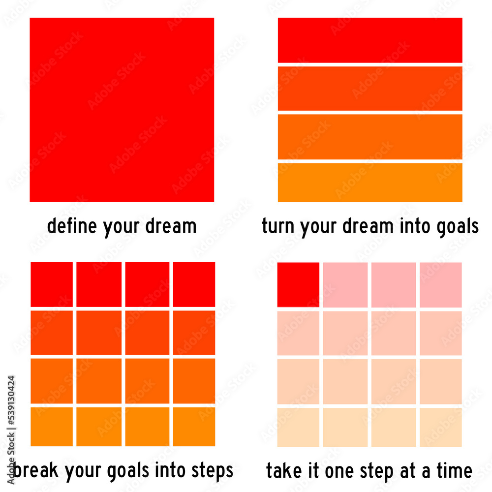 dreams goals steps Stock Illustration | Adobe Stock