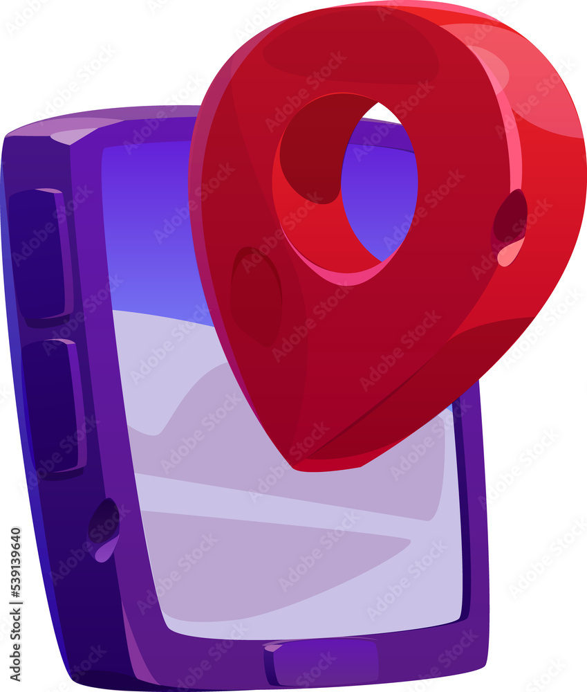 Cartoon map pin Stock Illustration | Adobe Stock