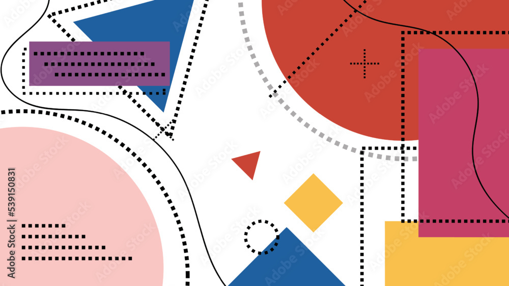 Seamless pattern.Art design trendy 80s-90s memphis style.Creative vector illustration of ...