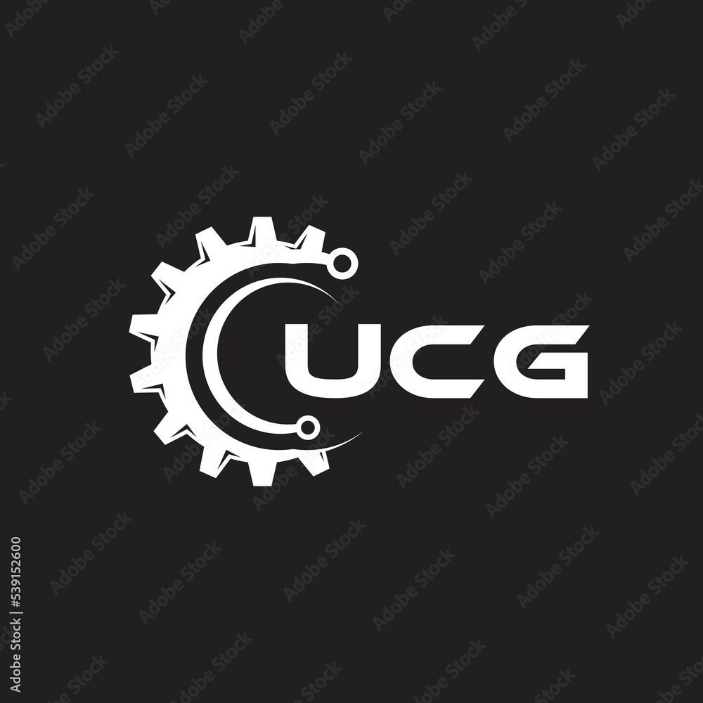 UCG letter technology logo design on black background. UCG creative ...