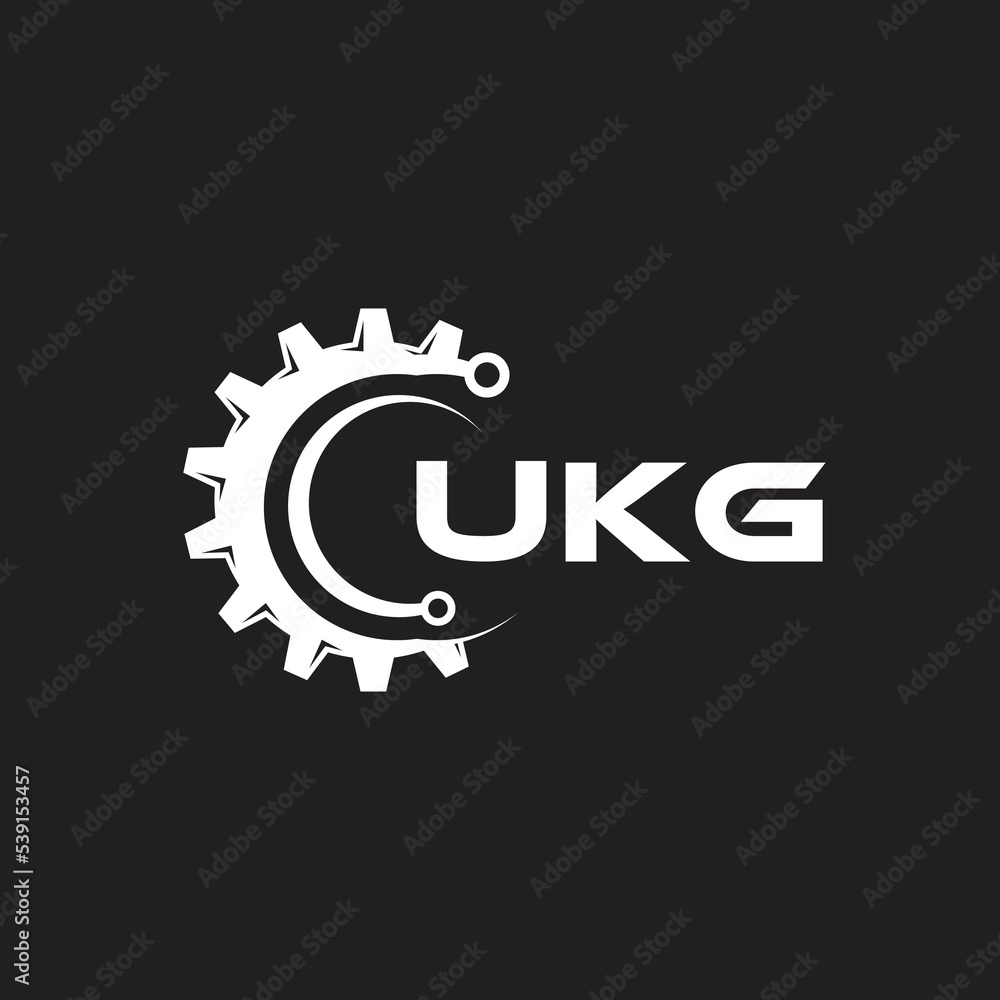 UKG letter technology logo design on black background. UKG creative ...