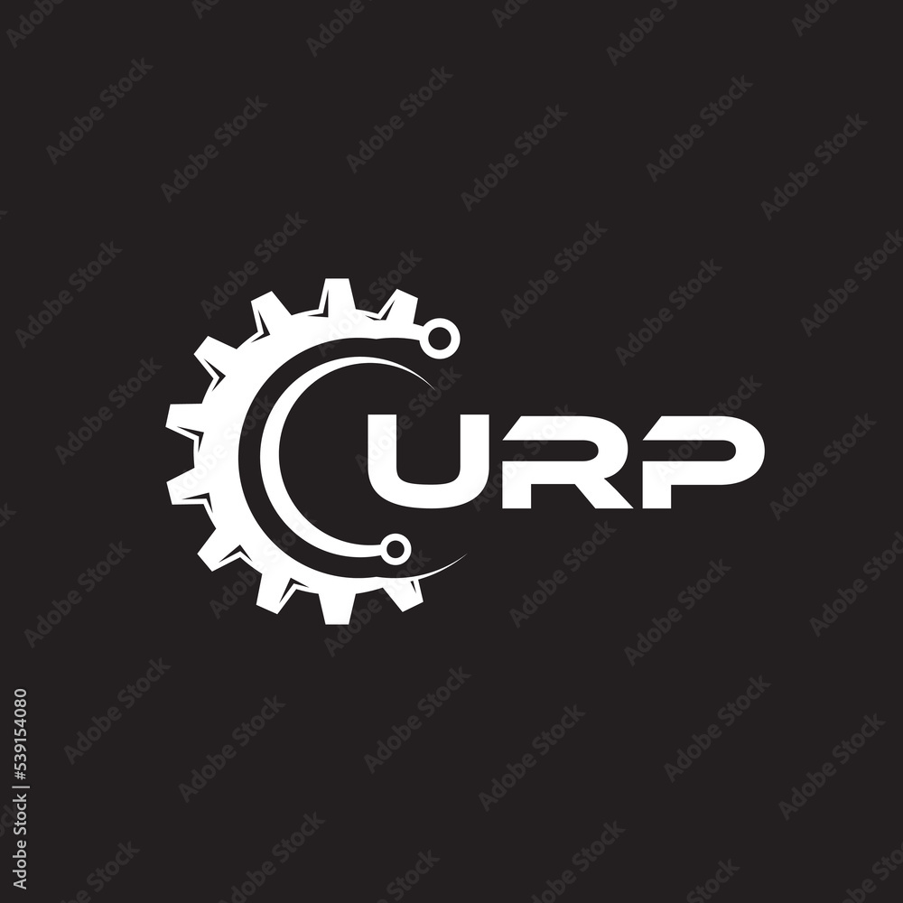 URP letter technology logo design on black background. URP creative ...