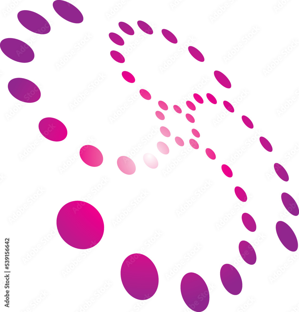 Vector logo design element created with dots. Dynamic shape for ...