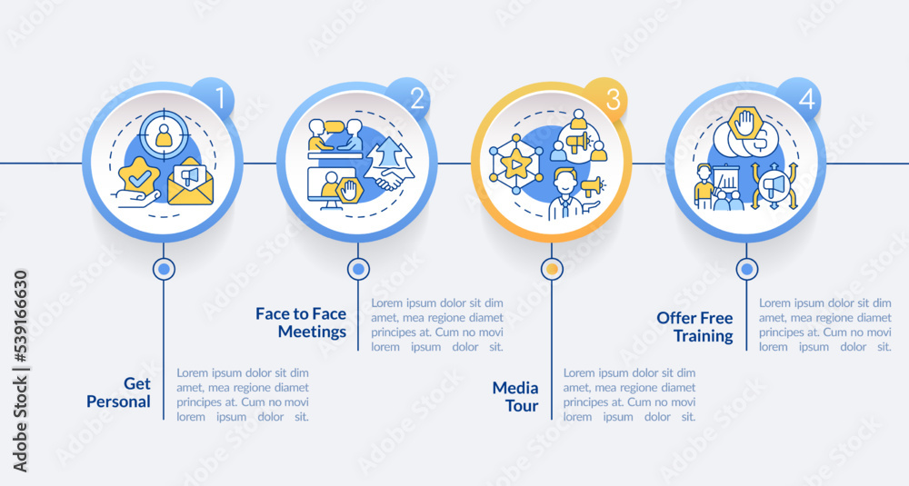 Quick turnaround ideas circle infographic template. Convert clients ...