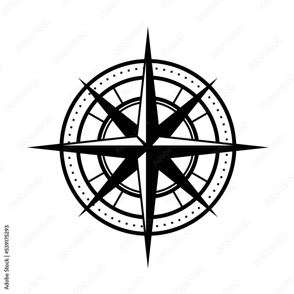Simple Compass Rose Vector