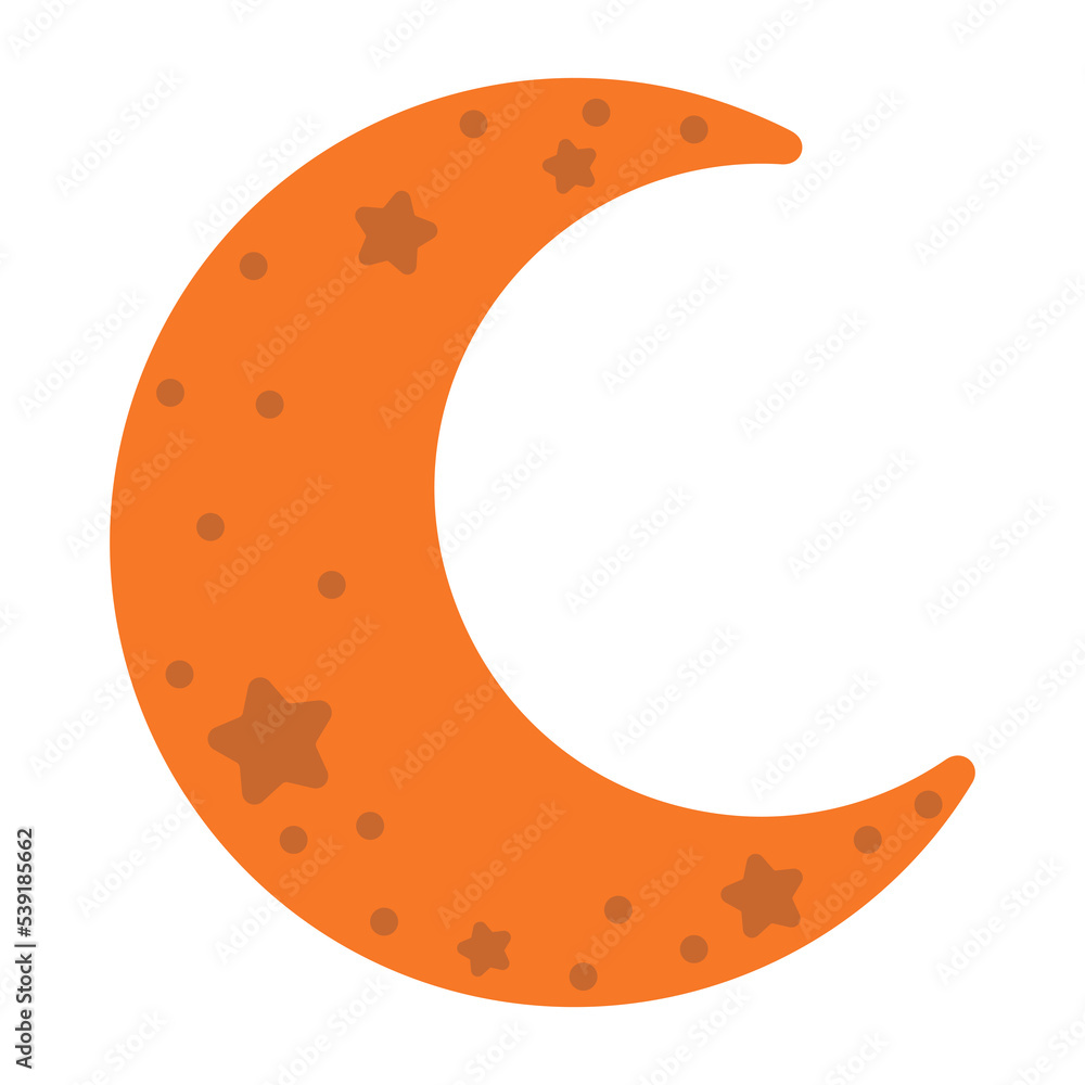 Cute Moon Illustration PNG. Moon isolated on transparent background ...